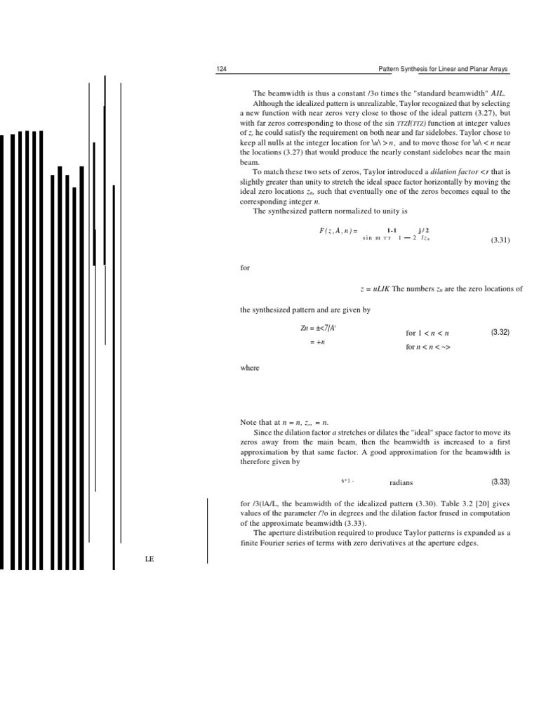 124 Pattern Synthesis For Linear and Planar Arrays: F (Z, A, N ...