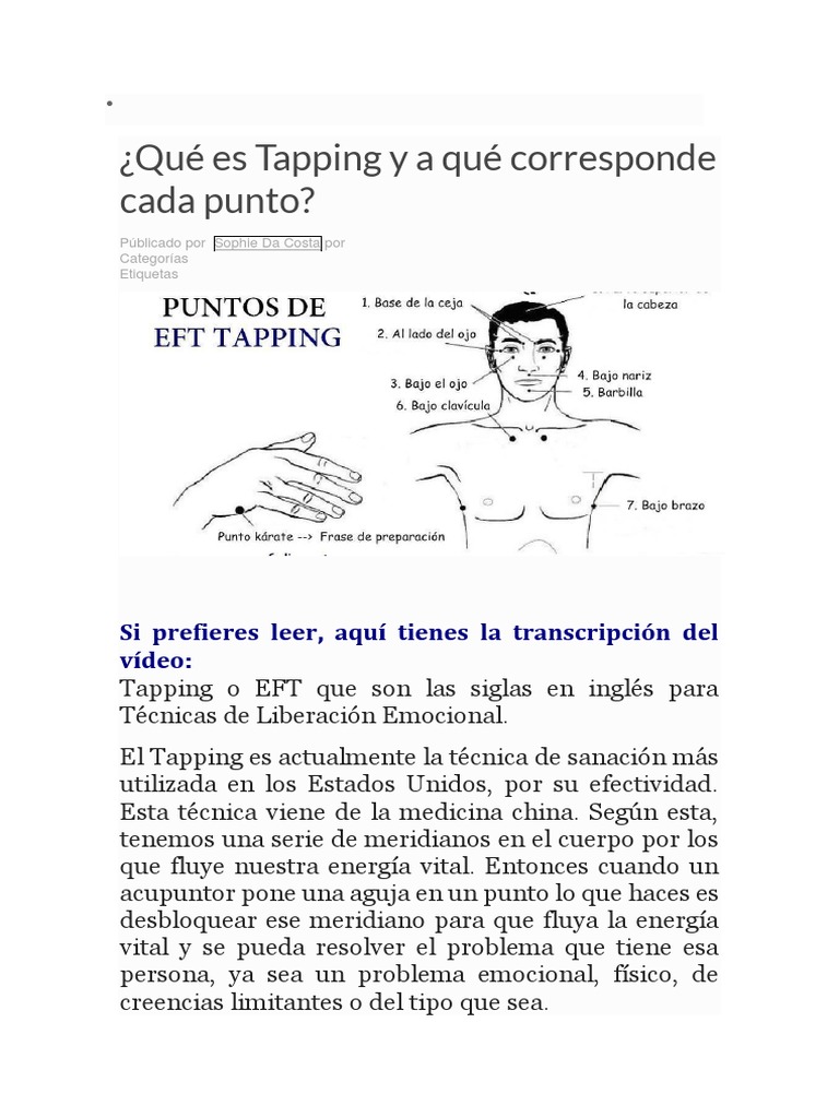 Los Puntos de Tapping y Su Significado | PDF | Las emociones | Ciencias ...