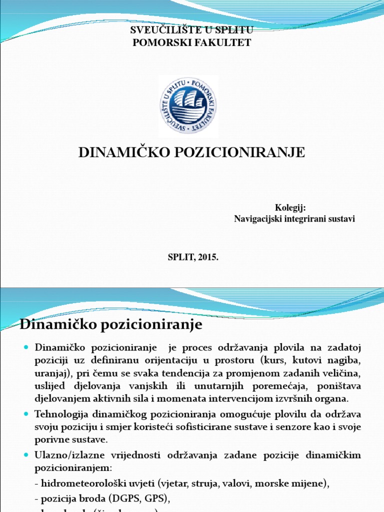 Dinamicko-Pozicioniranje | PDF