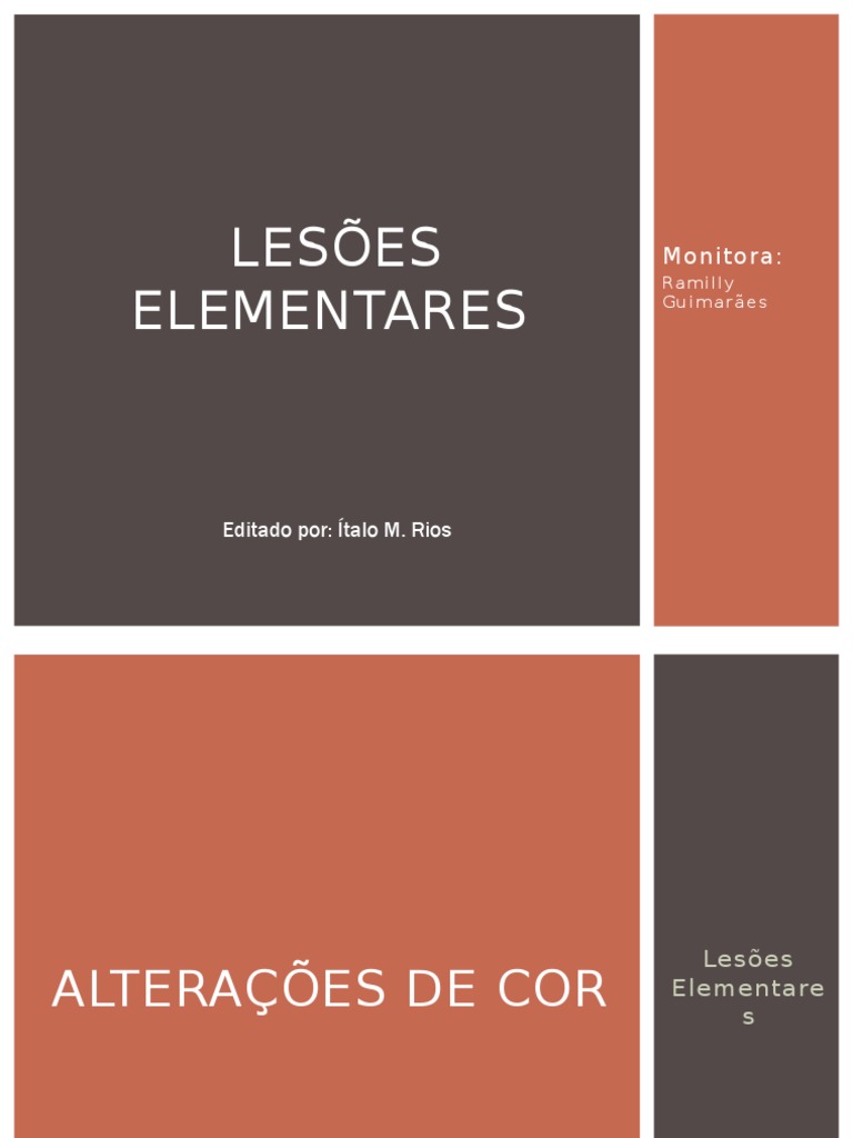 Lesões Elementares Com Mais Coisas | PDF | Doenças cutâneas | Dermatologia