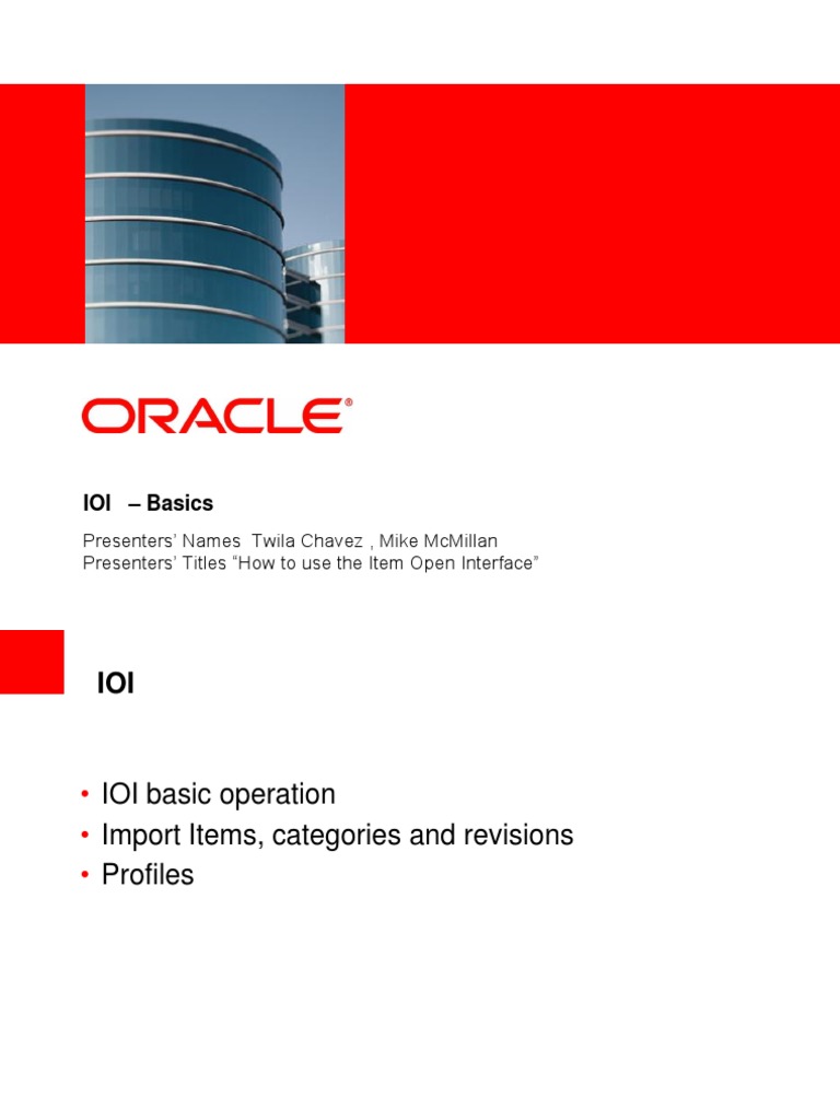 IOI - Basics | PDF | Oracle Database | Sql