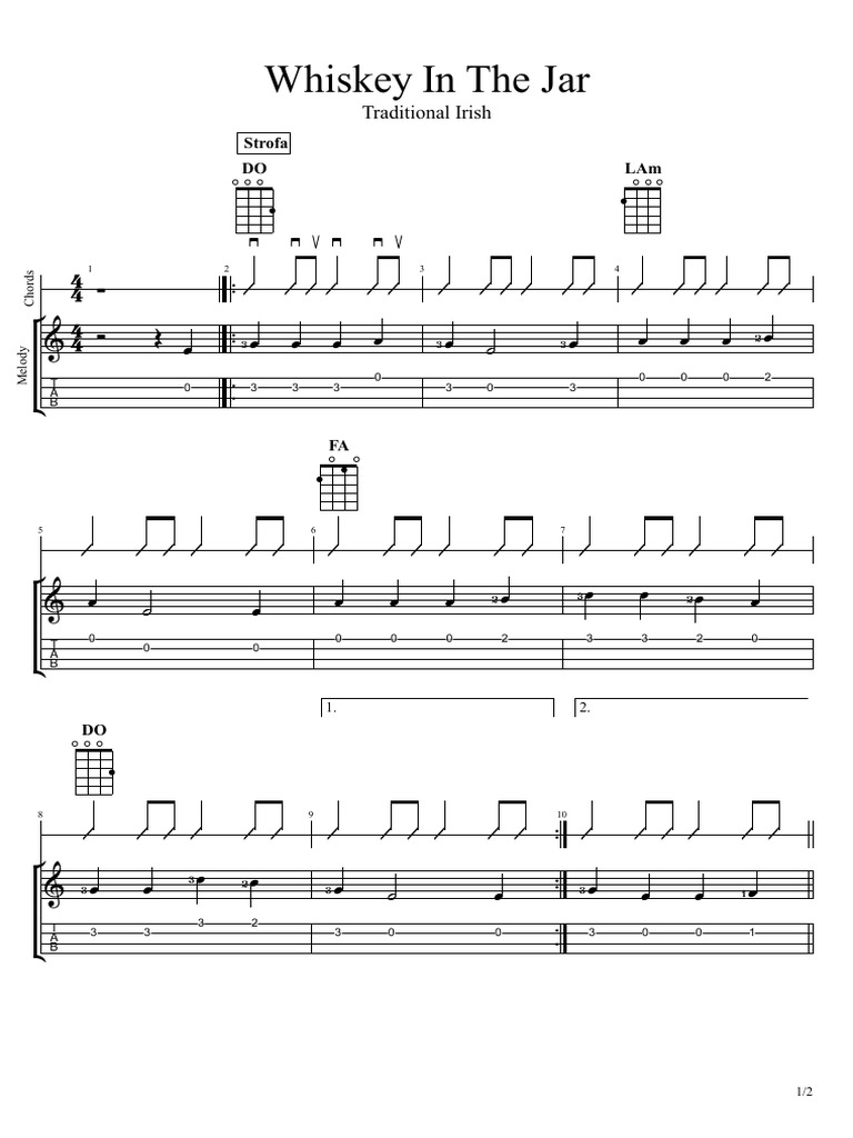 Whiskey In The Jar Chords PDF | PDF | Classical Music | Musical ...