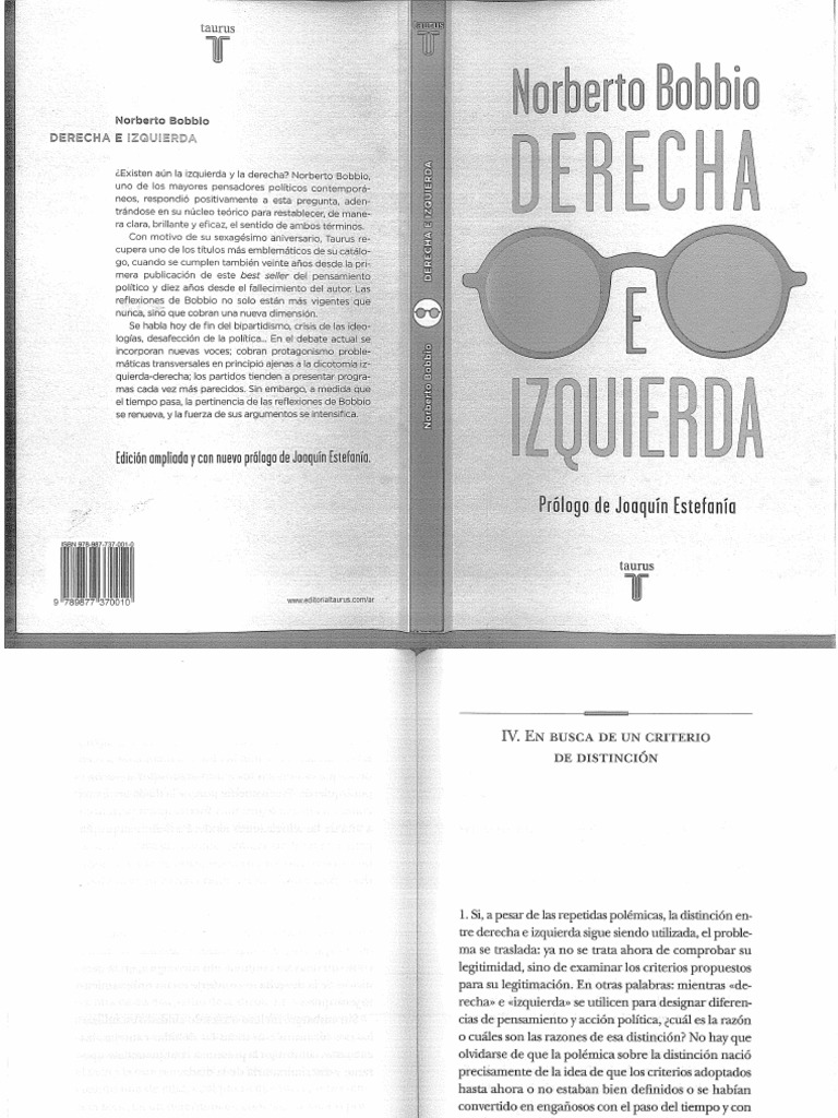 Bobbio Norberto 1995 Derecha E Izquierda Pdf