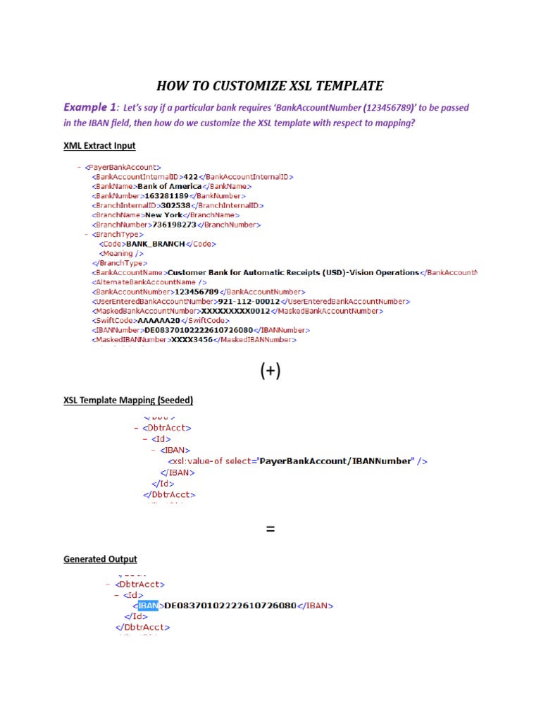 How To Customize XSL Template: Example 1 | PDF | Xslt | Xml