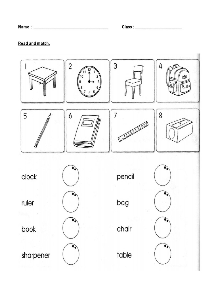 Name and Class Matching Exercise | PDF | Language Arts & Discipline