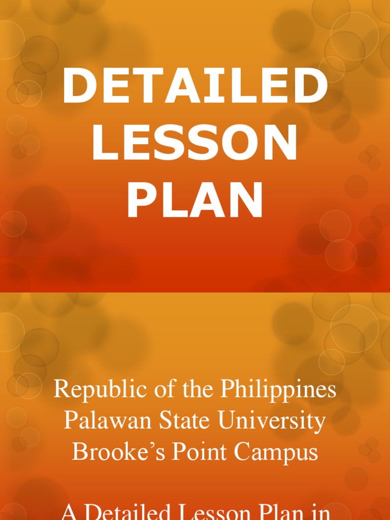 Detailed Lesson Plan | PDF | Lesson Plan | Prayer
