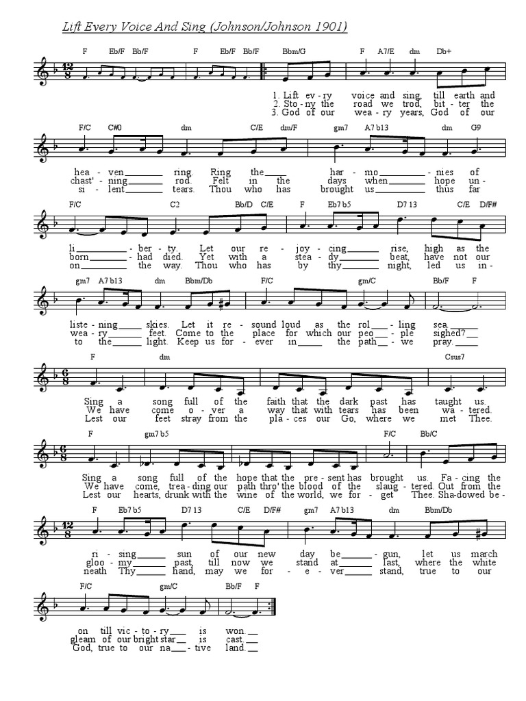 Lift Every Voice and Sing | PDF