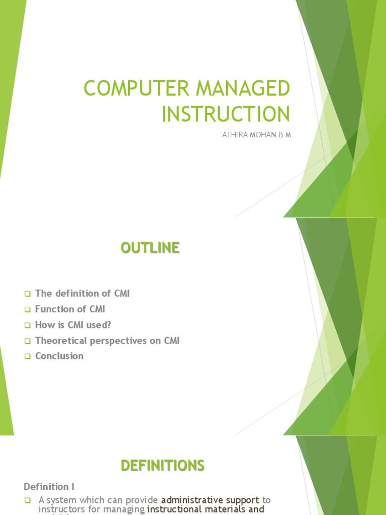 Computer Managed Instruction | PDF | Learning | Curriculum
