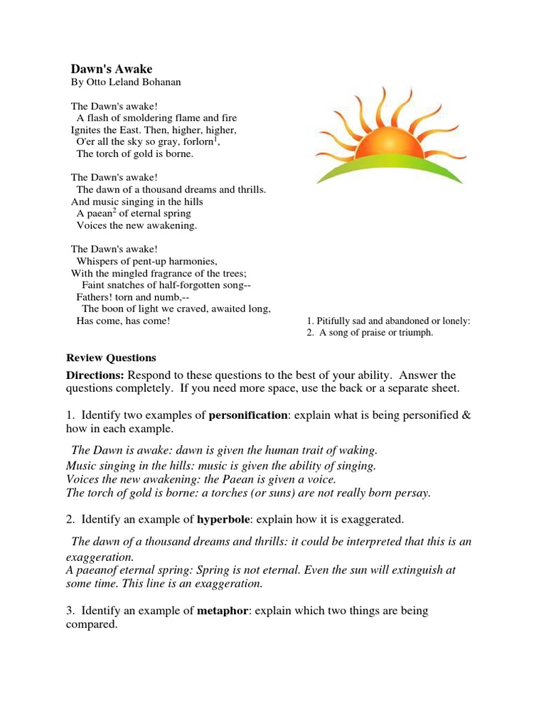 Dawn | PDF | Poetry
