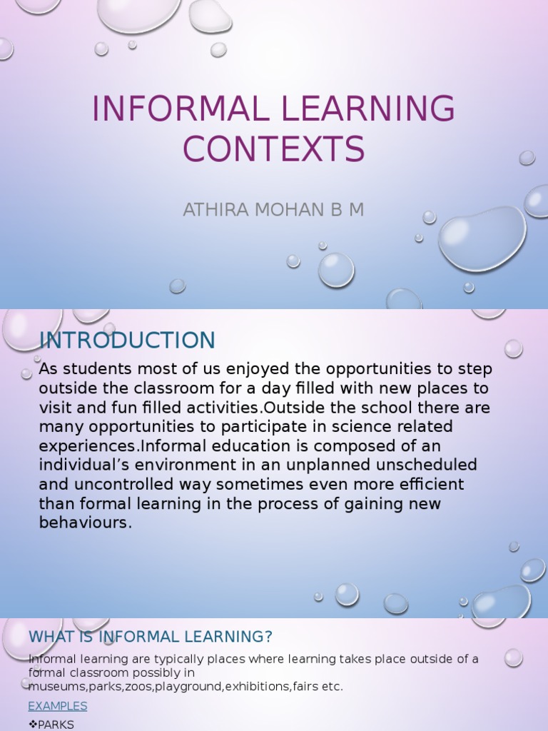 Informal Learning Contexts Pdf Quiz Museum