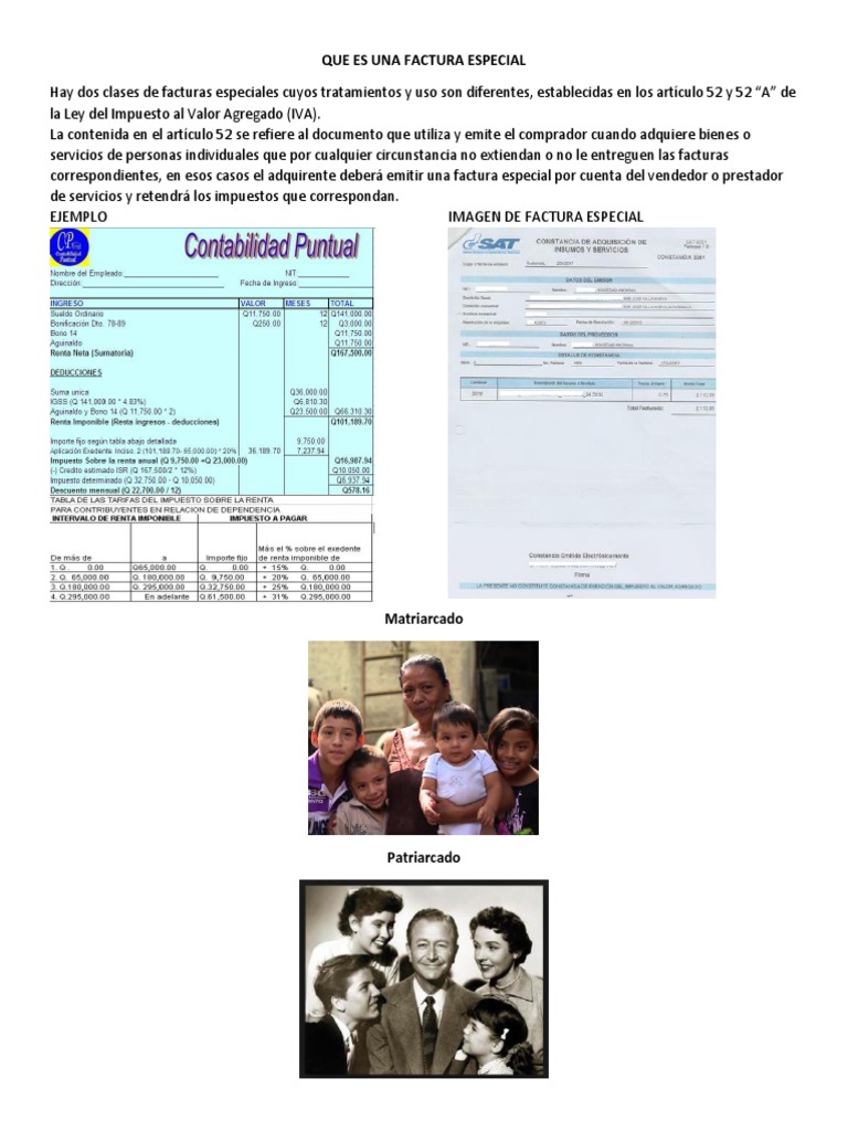 Que Es Una Factura Especial | PDF | Familia | Factura