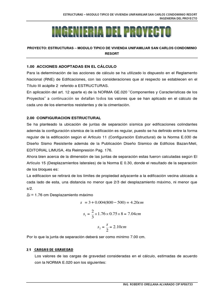 Ingenieria Del Proyecto de Estructuras para Una Vivienda de 2 Pisos + Azotea | PDF | Fundación ...