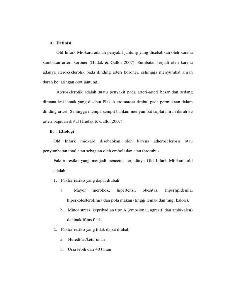 Old Infark Miokard: Definisi dan Penanganan | PDF | Sains & Matematika