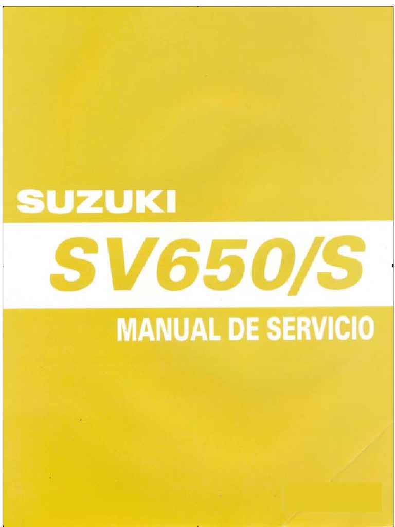 Manual Suzuki SV650 | PDF