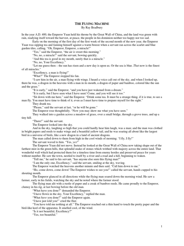 The Flying Machine | PDF | Nature