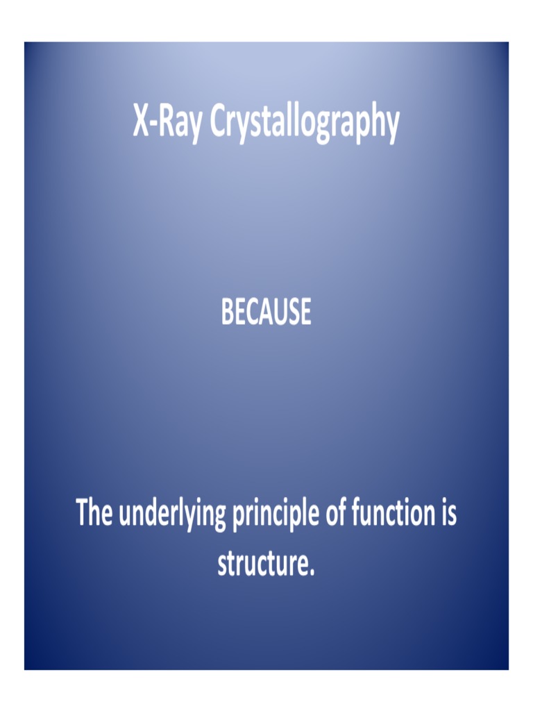 X Ray Crystallography | PDF | X Ray Crystallography | Molecules
