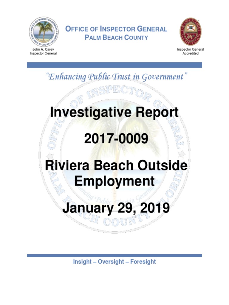 OIG investigation | Employment | Conflict Of Interest