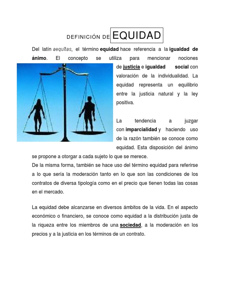 Definición Deequidad | PDF