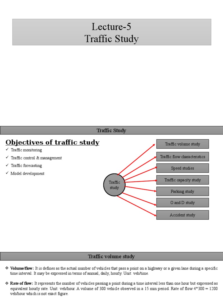 Traffic Study | PDF | Traffic | Transport