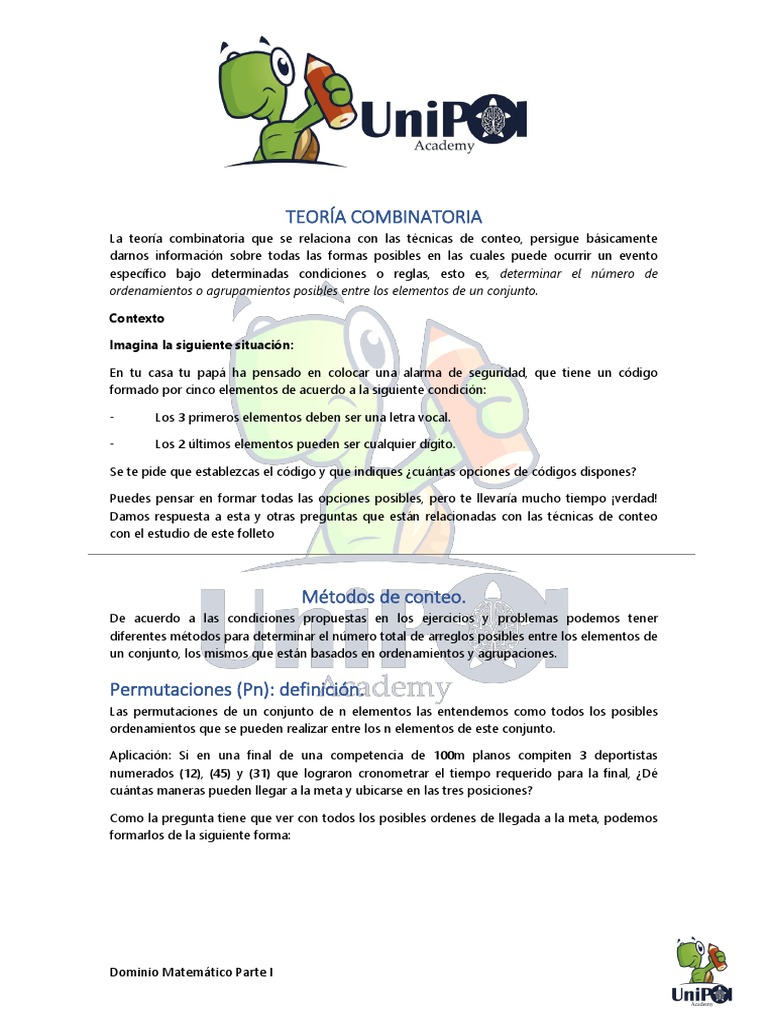 Teoria Combinatoria | PDF | Combinatoria | Función (Matemáticas)