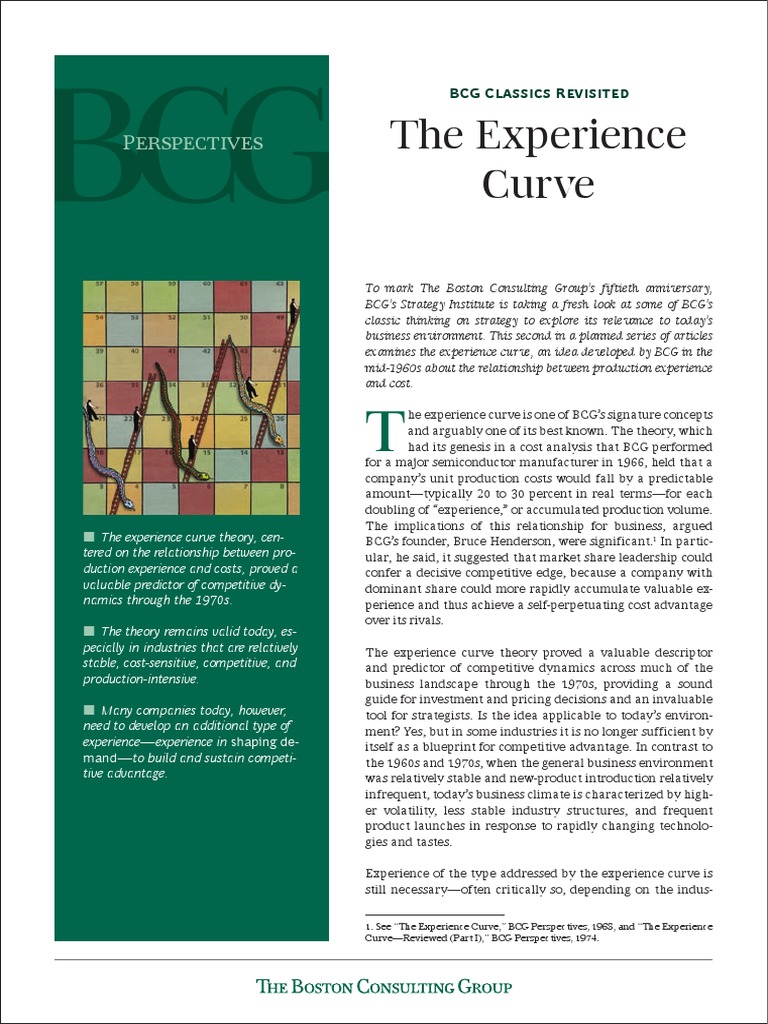 The Experience Curve PDF | PDF | Business
