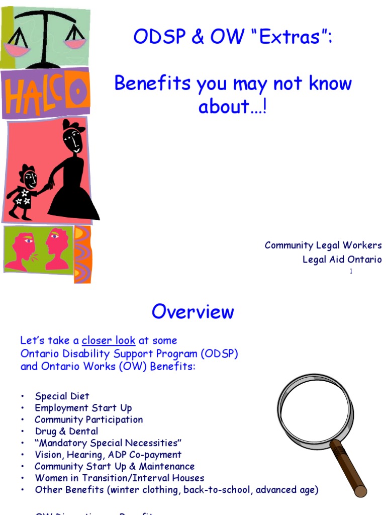 ODSP OWBenefits UpdatedOctober2006 | PDF | Health Professional | Child Care