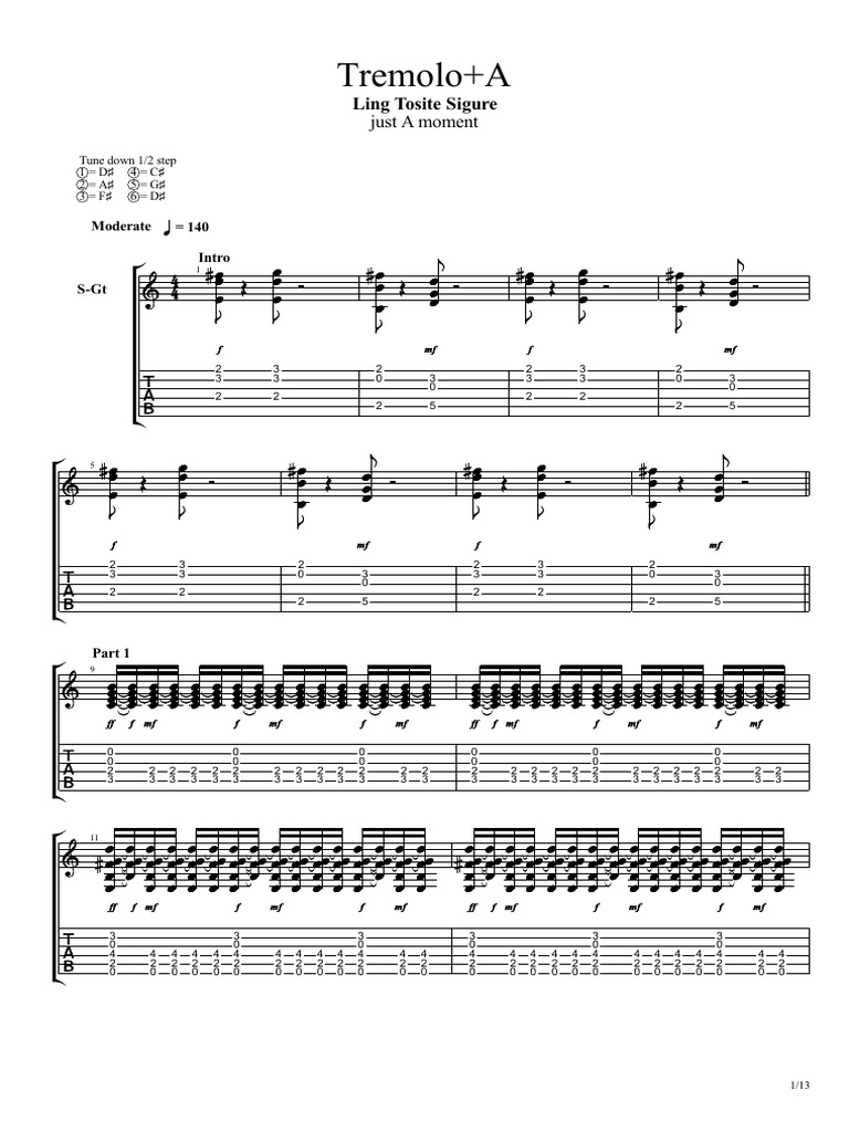 Tremolo+A: Ling Tosite Sigure | PDF