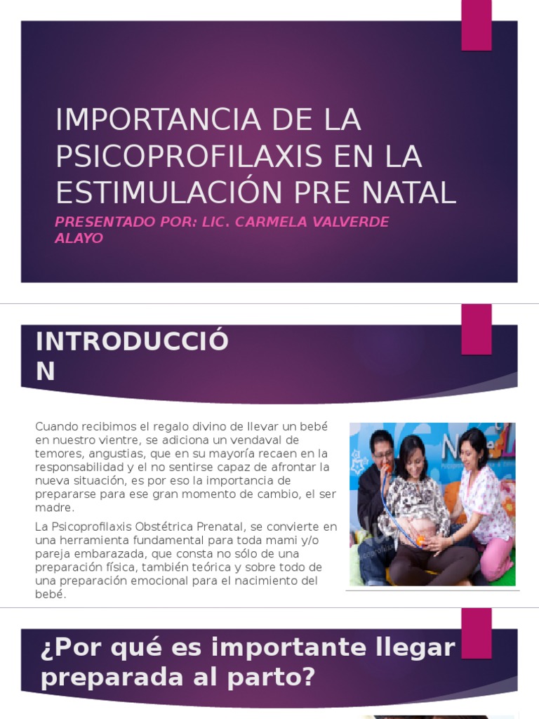 Importancia de La Psicoprofilaxis en La Estimulación Pre Natal | PDF | Parto | El embarazo
