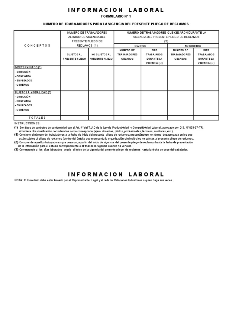 Formularios de Ministerio de Trabajo | PDF | Salario | Derecho laboral