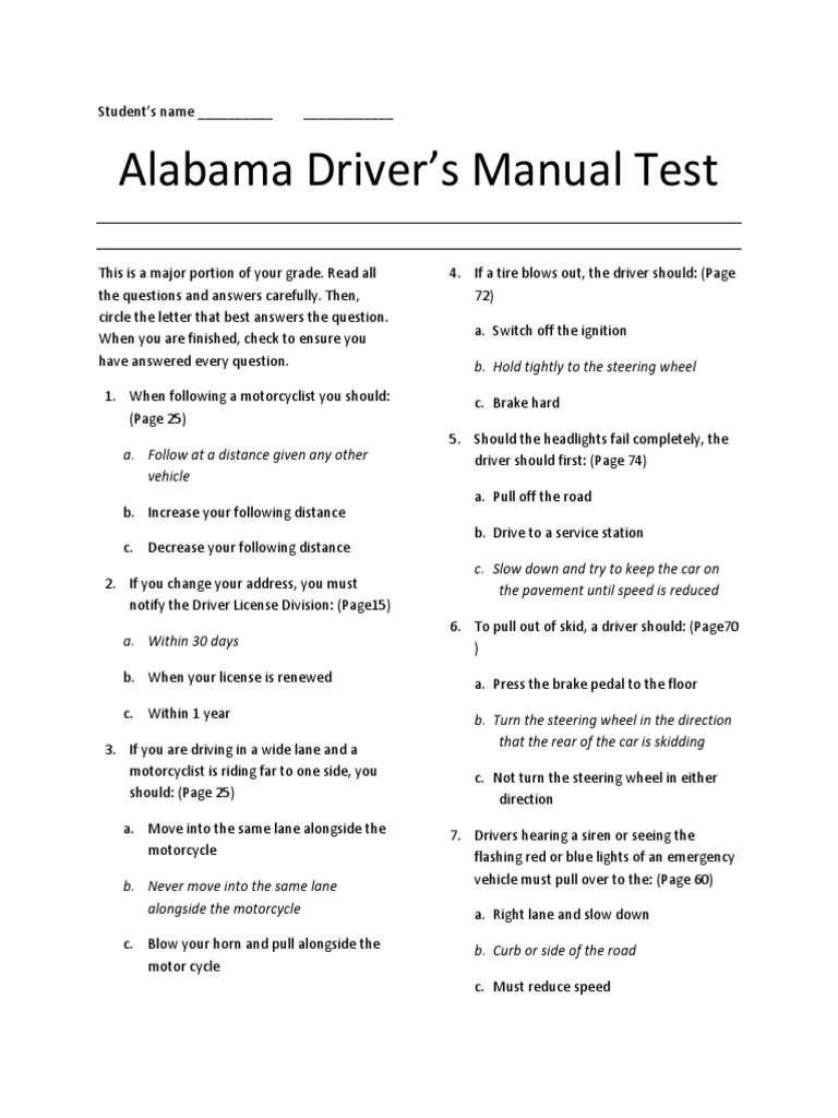 Written Test - PDF Driving 1 | PDF | Traffic | Intersection (Road)