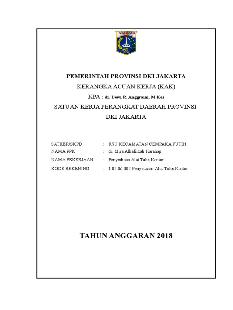 Contoh KAK | PDF