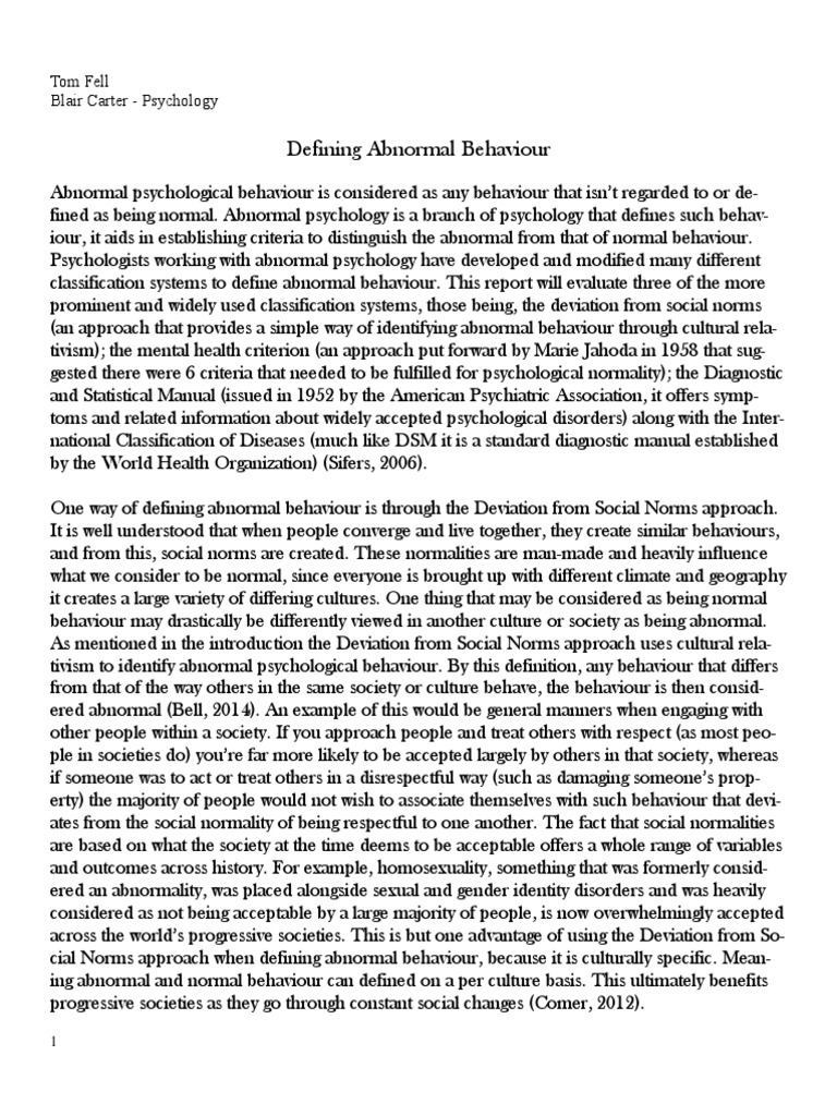 Abnormal Psychology | PDF | Diagnostic And Statistical Manual Of Mental ...
