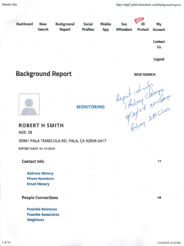 Robert H Smith Background Report | PDF
