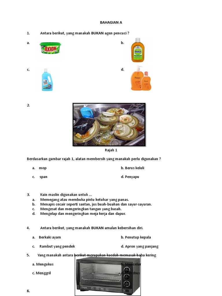 Lembaran Kerja Asas Masakan Pendidikan Khas | PDF