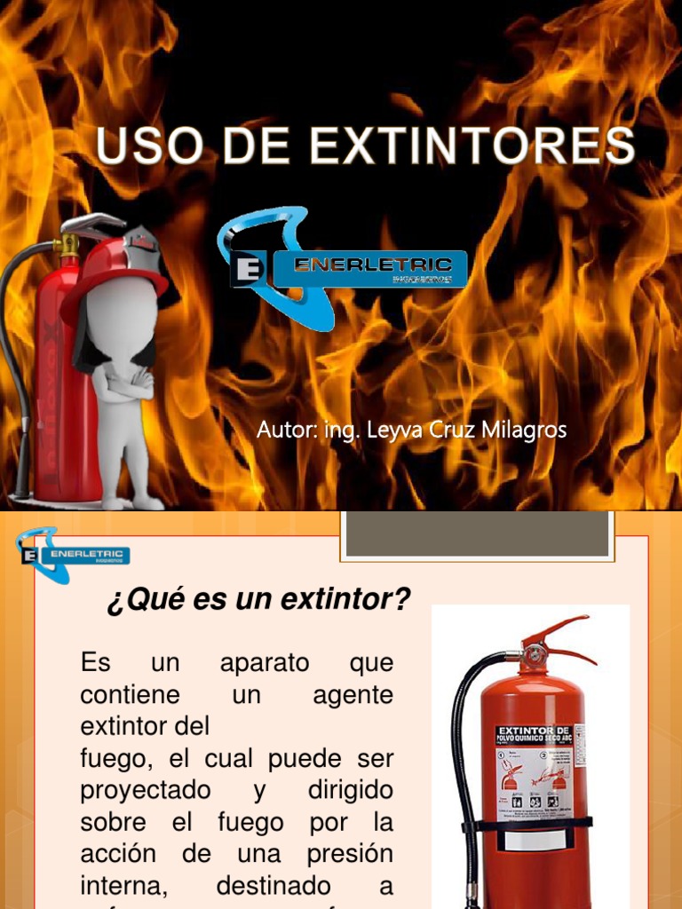 Uso de Extintor | PDF | Dióxido de carbono | Materiales