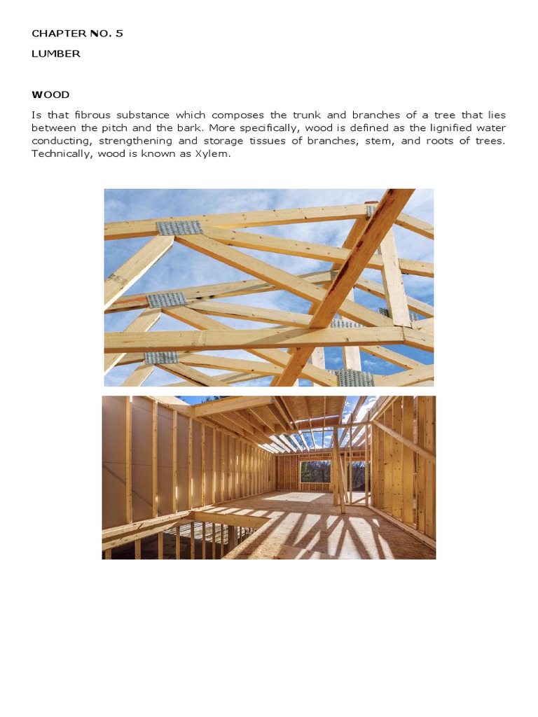 Construction Materials and Testing Chapter 5 | PDF | Wood | Lumber