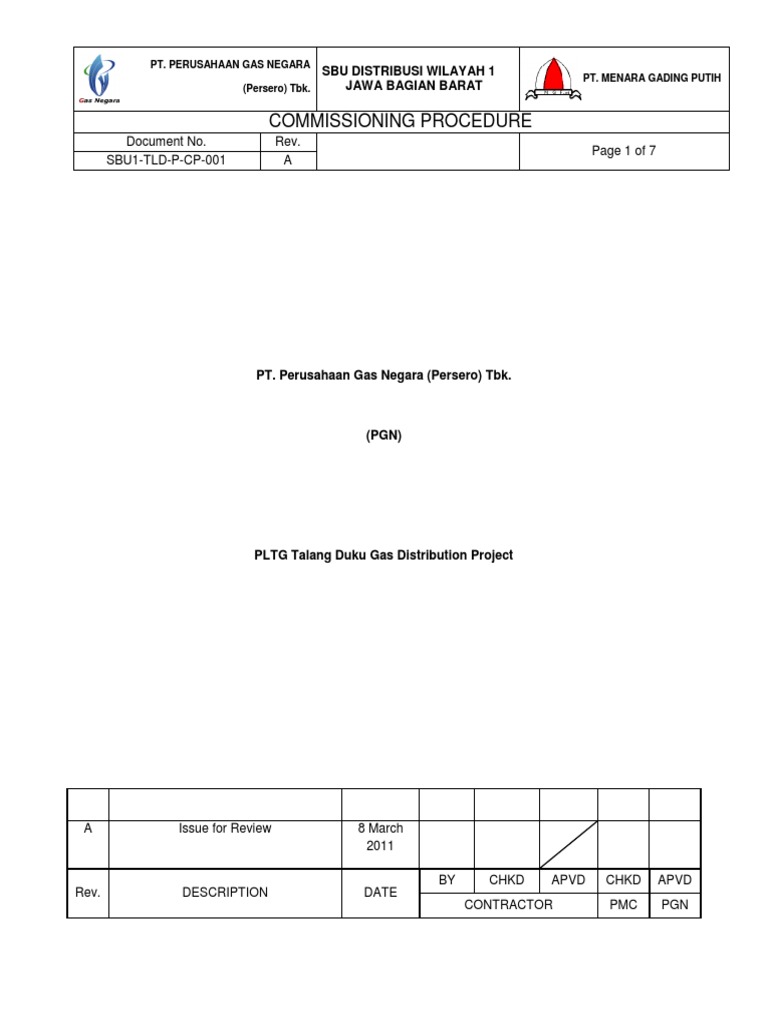 Commissioning Procedure | PDF | Pipeline Transport | Nature
