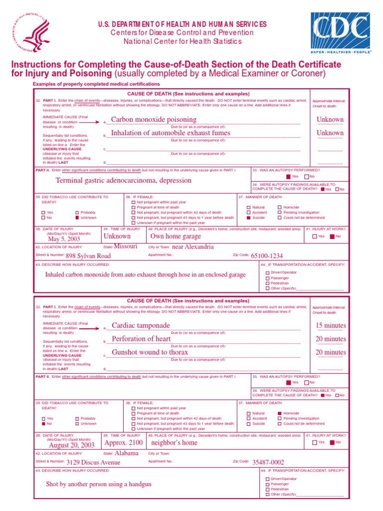 Red Form | PDF | Autopsy | Death