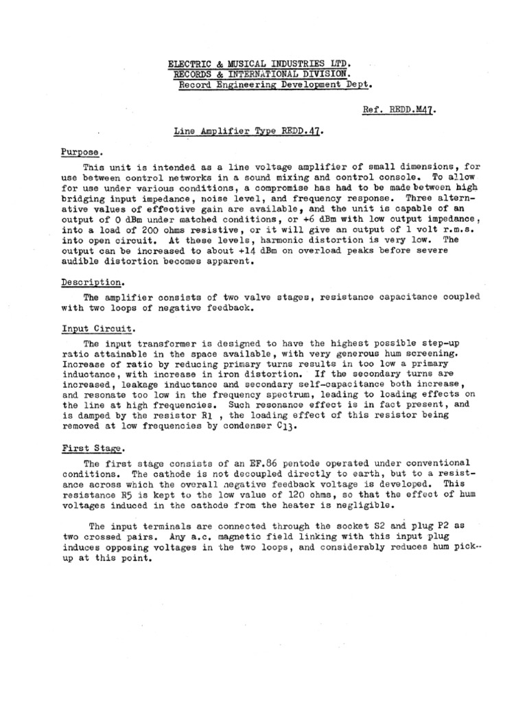 EMI REDD 47 Manual | PDF