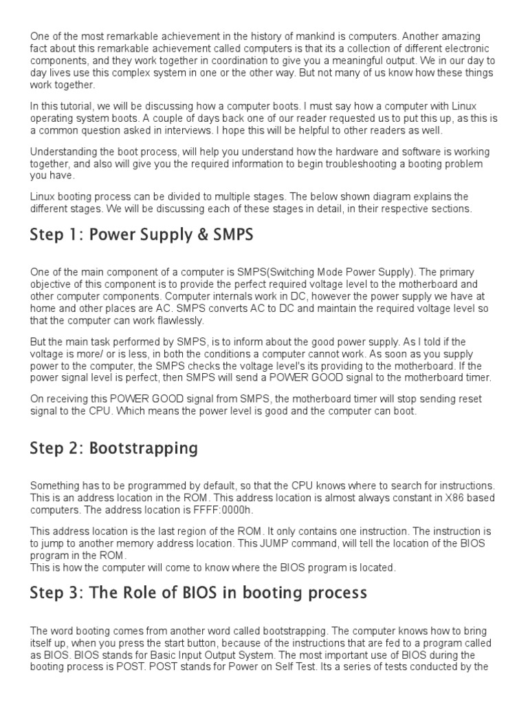 Linux Booting Process - A Step by Step Tutorial For Understanding Linux ...
