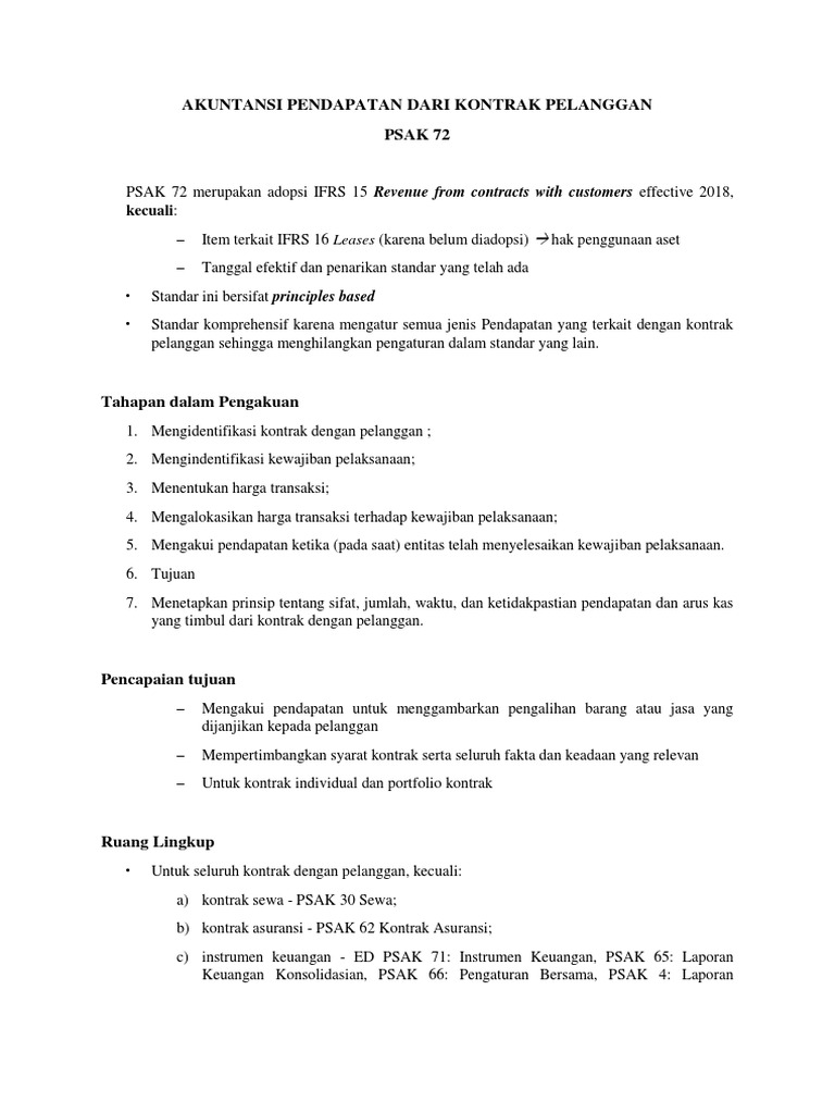 Resume Psak 72 | PDF