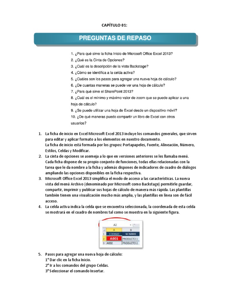 Preguntas Excel Senati | PDF