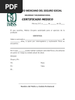 Certificado Medico Cruz Roja | PDF | Medicina | Cuidado de la salud