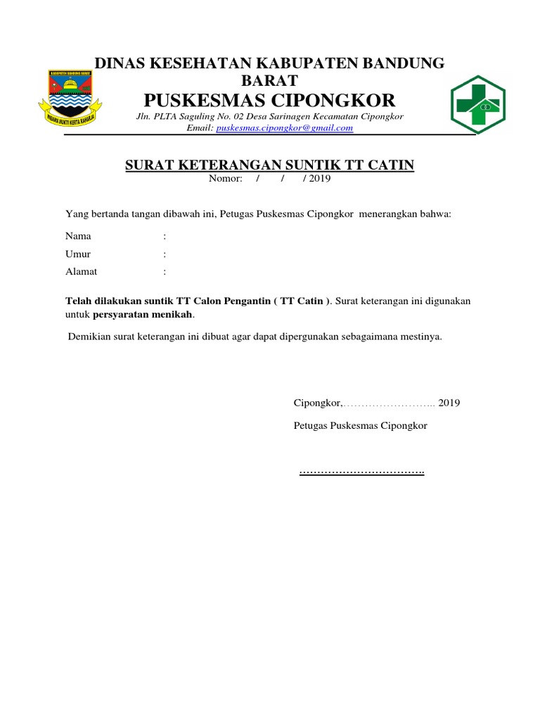 Surat TT Catin | PDF