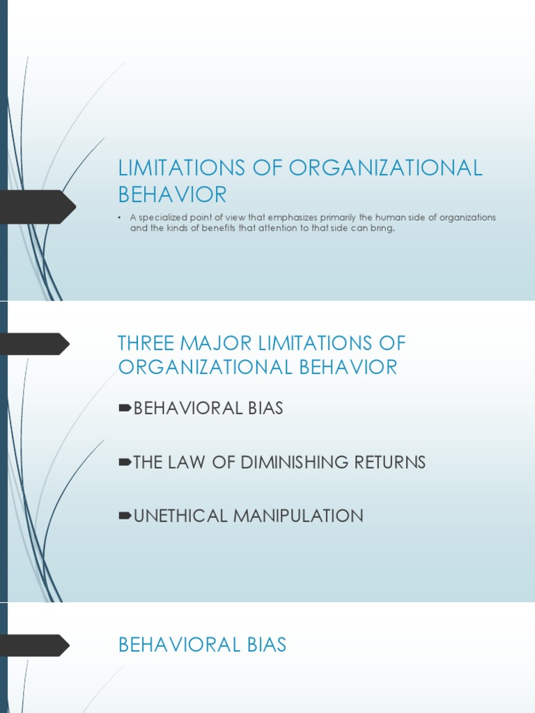 Limitations of Organizational | PDF