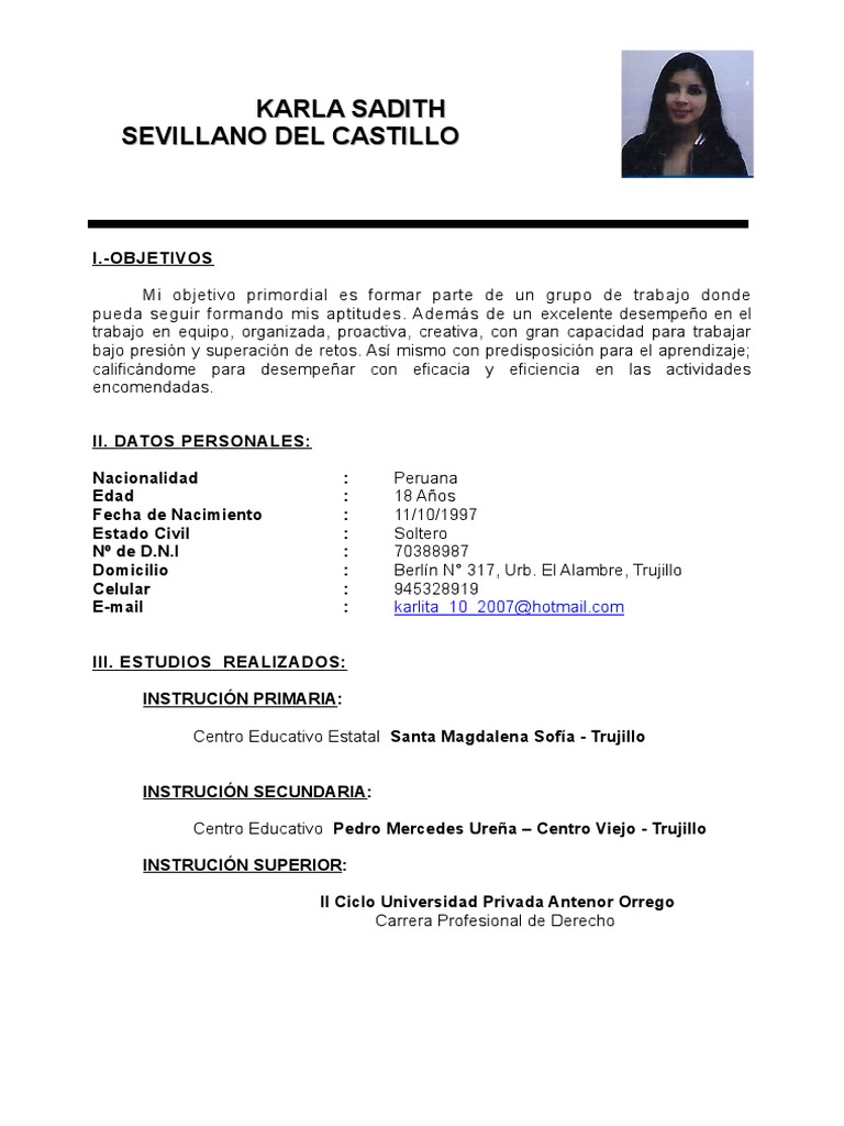 Curriculum Vitae - Karla | PDF