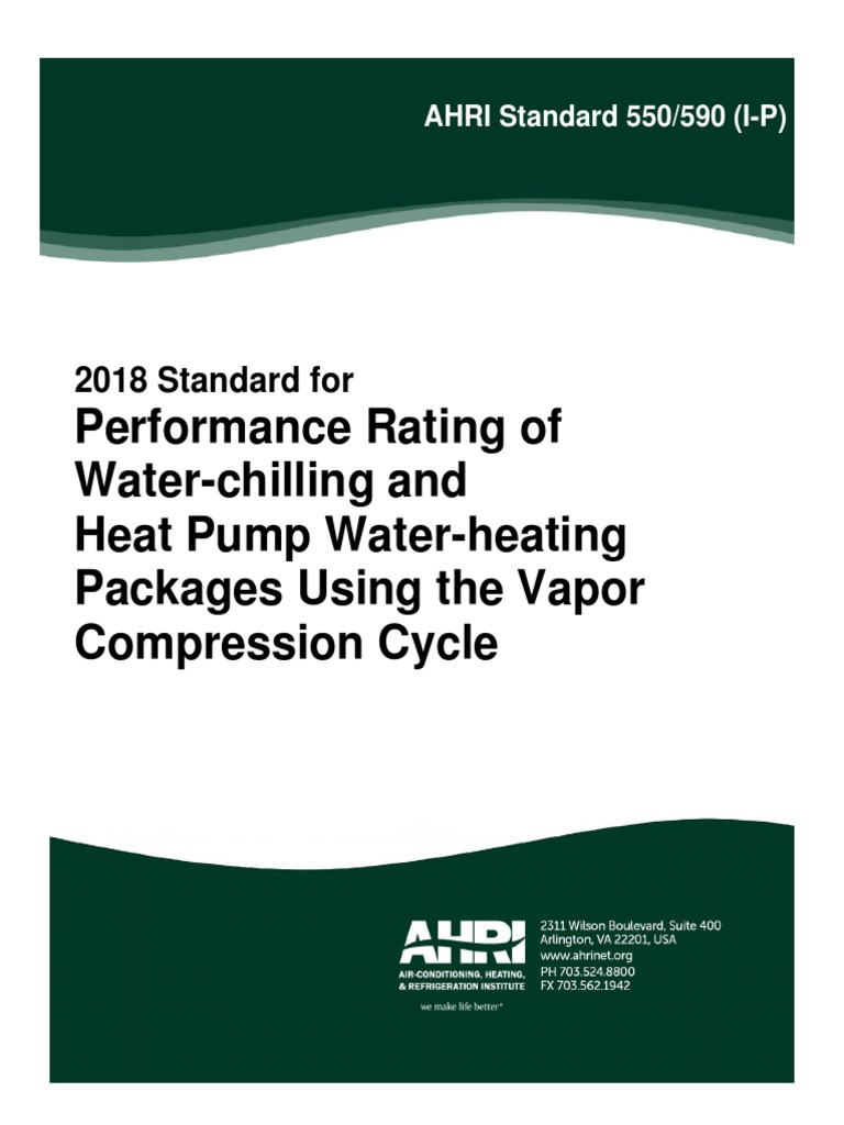 AHRI Standard 550-590 I-P 2018 | PDF | Significant Figures | Heat Transfer