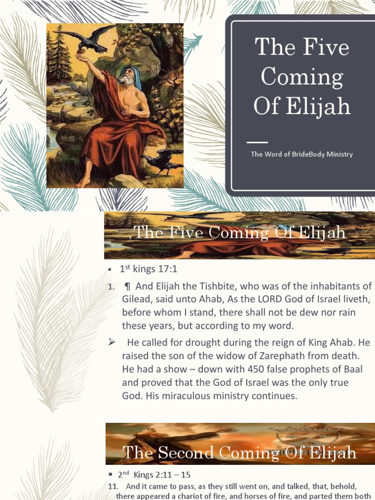 5 Coming of Elijah | PDF | Elijah | John The Baptist