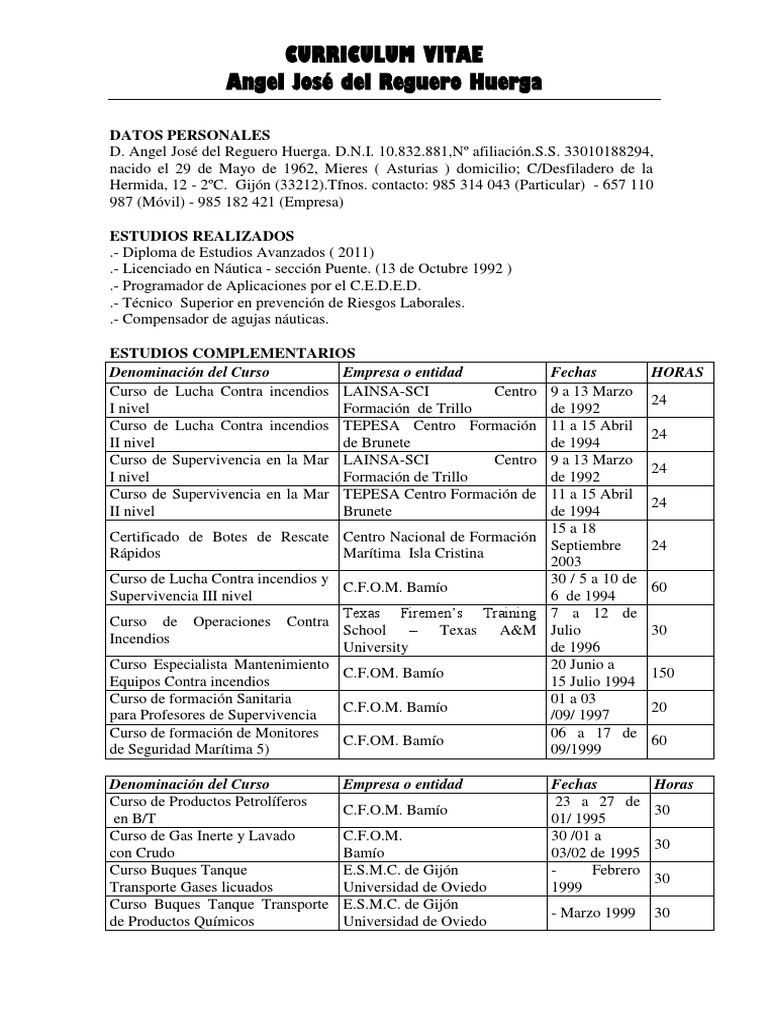 Curri Angel ROC | PDF | Universidad | Buques