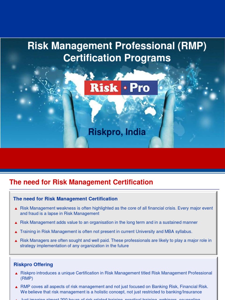 Risk Management Certification | PDF | Operational Risk | Basel Ii